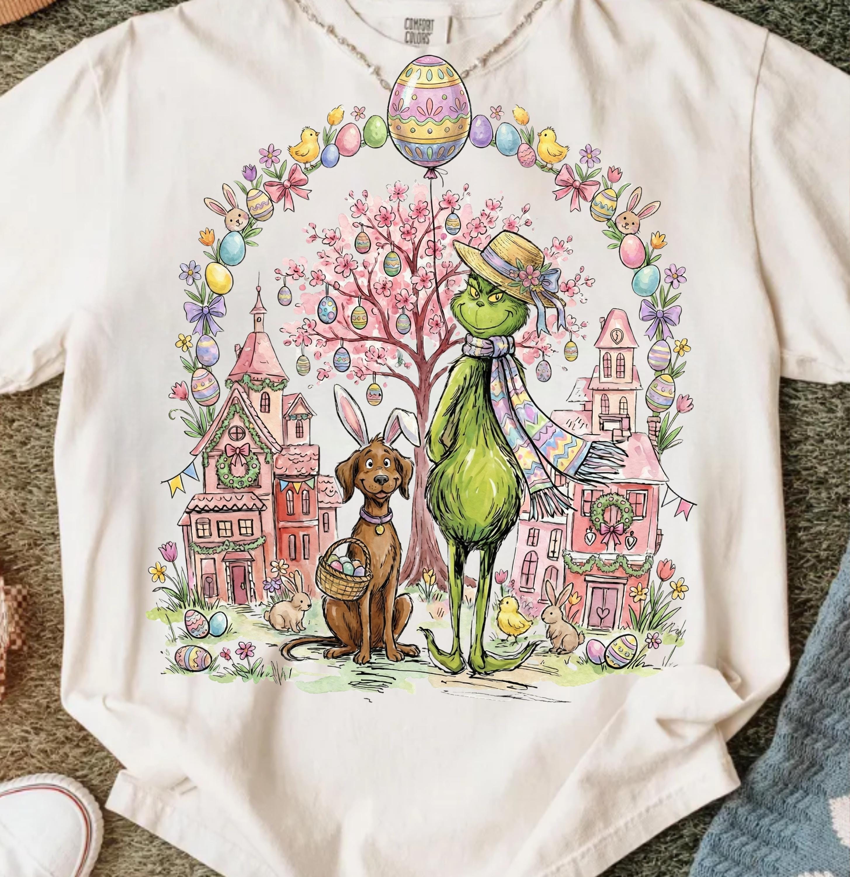Retro Grinch Easter Png, Cartoon Movie Easter Png, Funny Easter Png ...