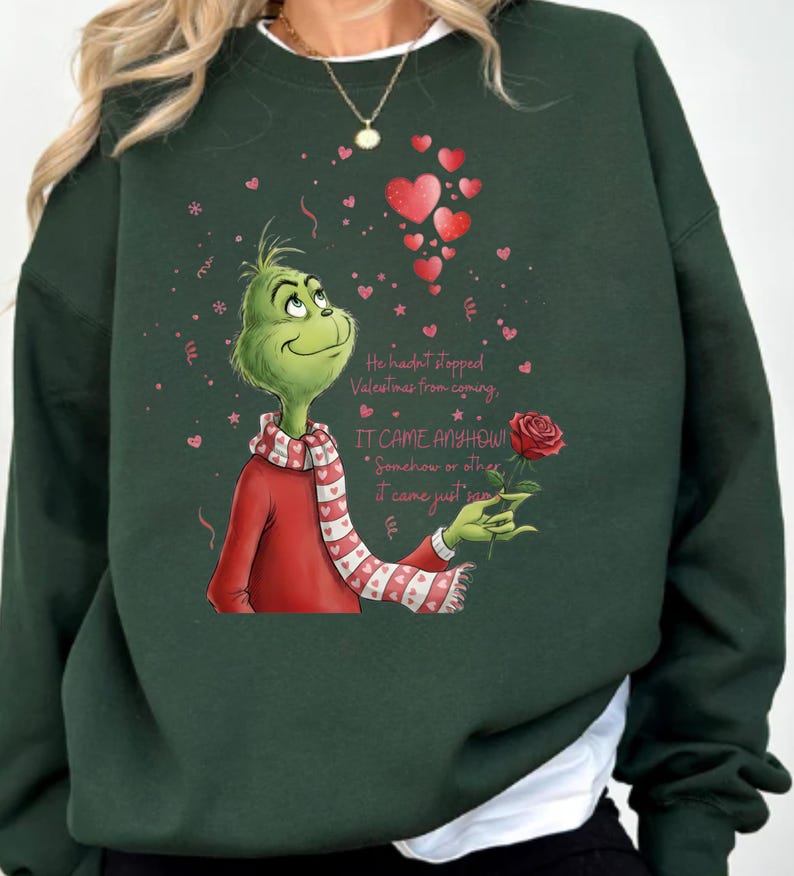 Grinch Valentine Png, Retro Valentine's Day Grinch Sublimation Design ...