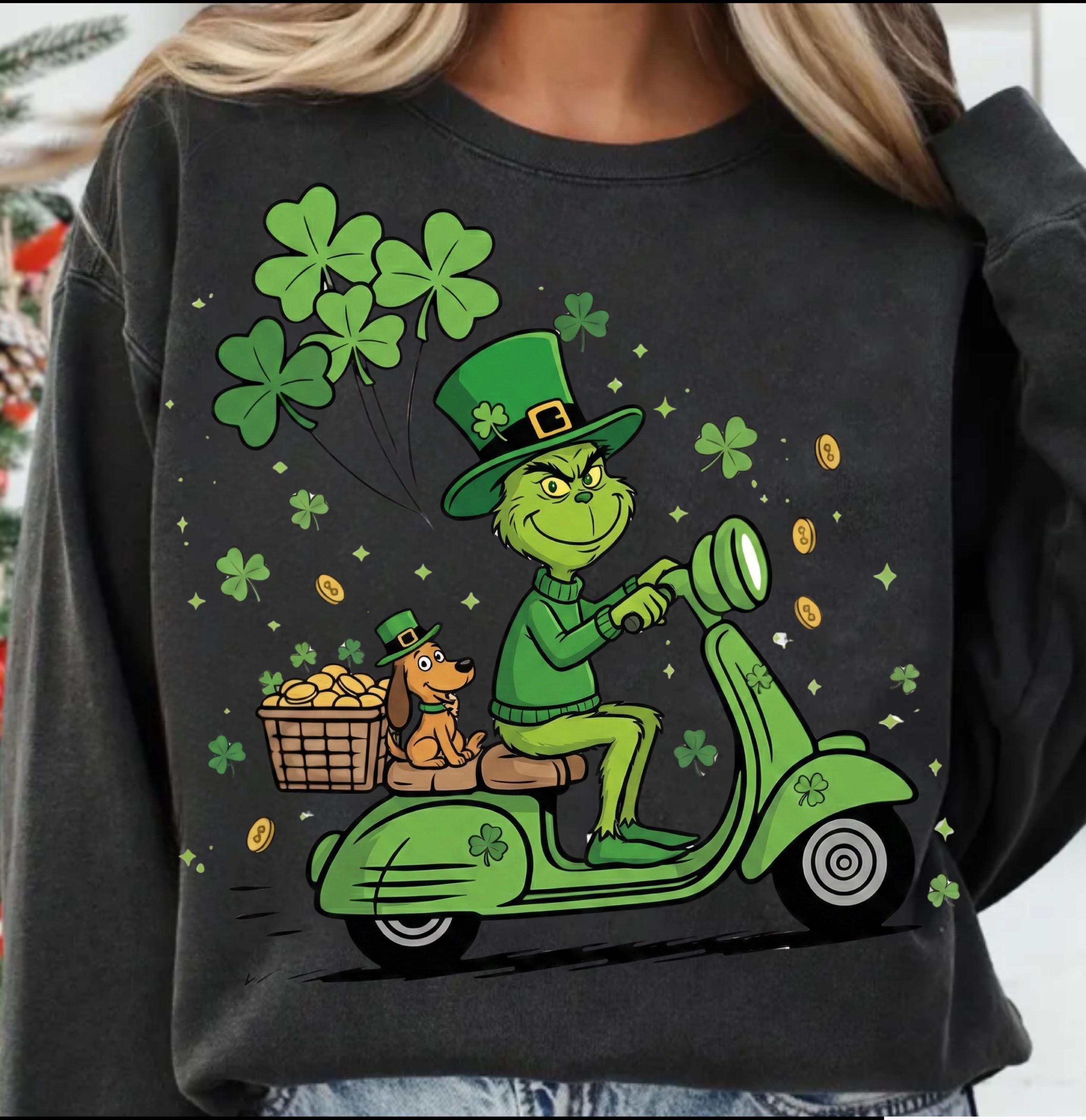 Grinch St Patricks Day Png, Shamrock Grinch Png, Funny Grinch Png ...