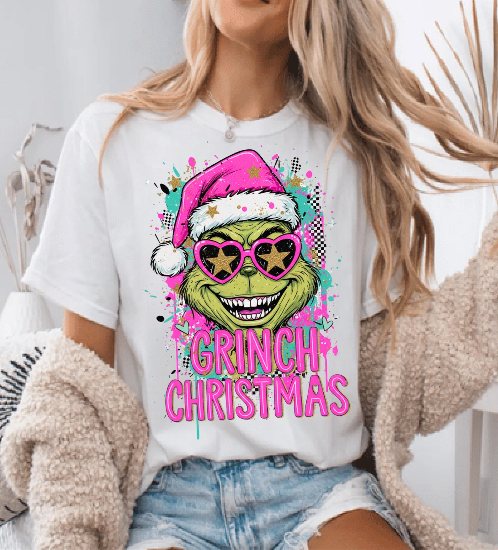 Grinch Christmas Png, Pink Christmas Png, Colorful Grinch Png, Merry ...