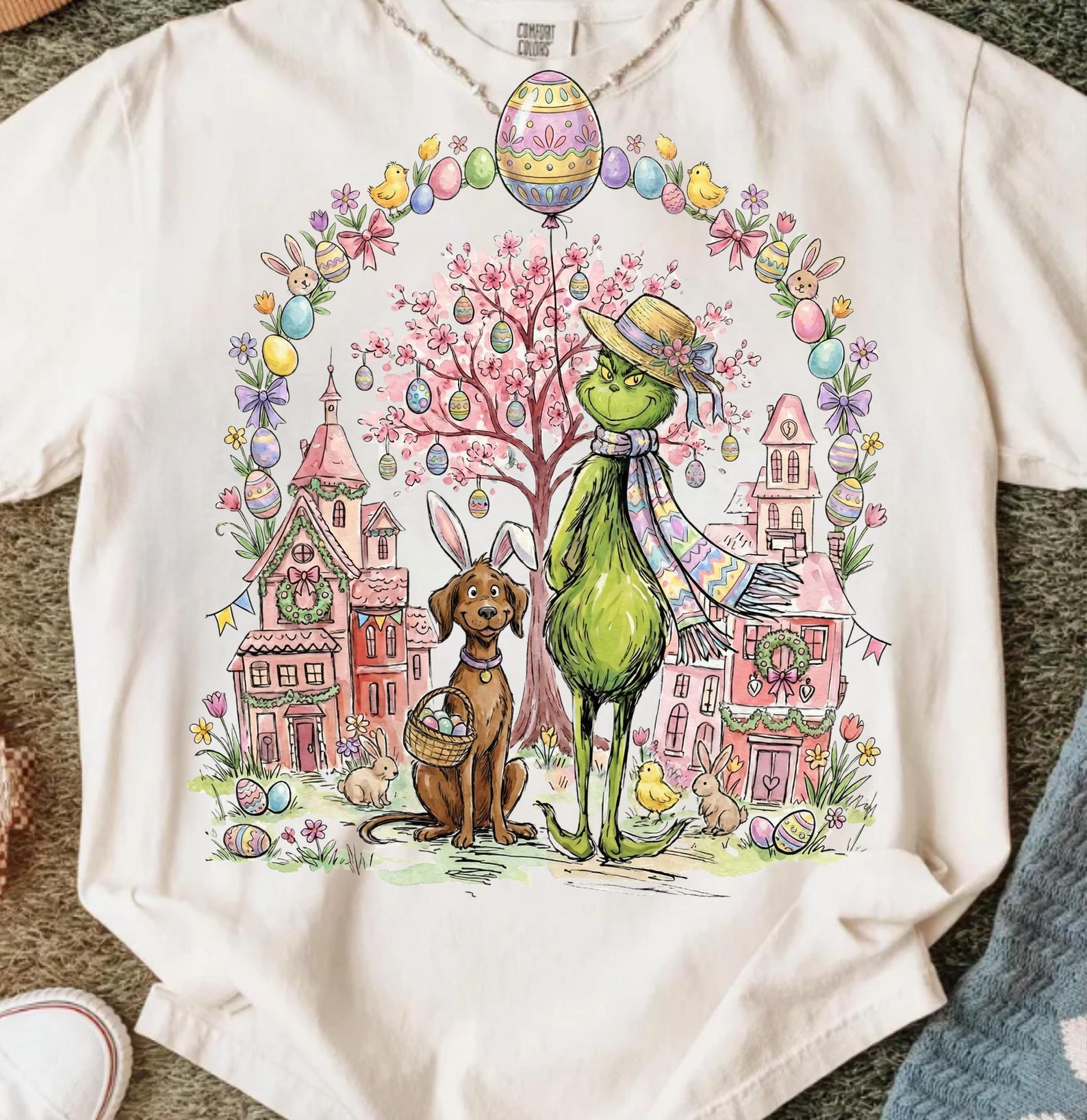 Retro Grinch Easter Png, Cartoon Movie Easter Png, Funny Easter Png ...