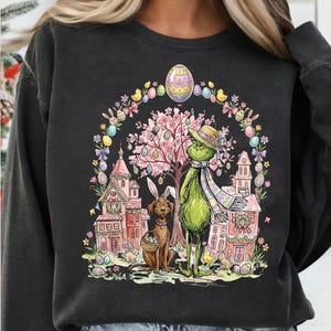Retro Grinch Easter Png, Cartoon Movie Easter Png, Funny Easter Png ...