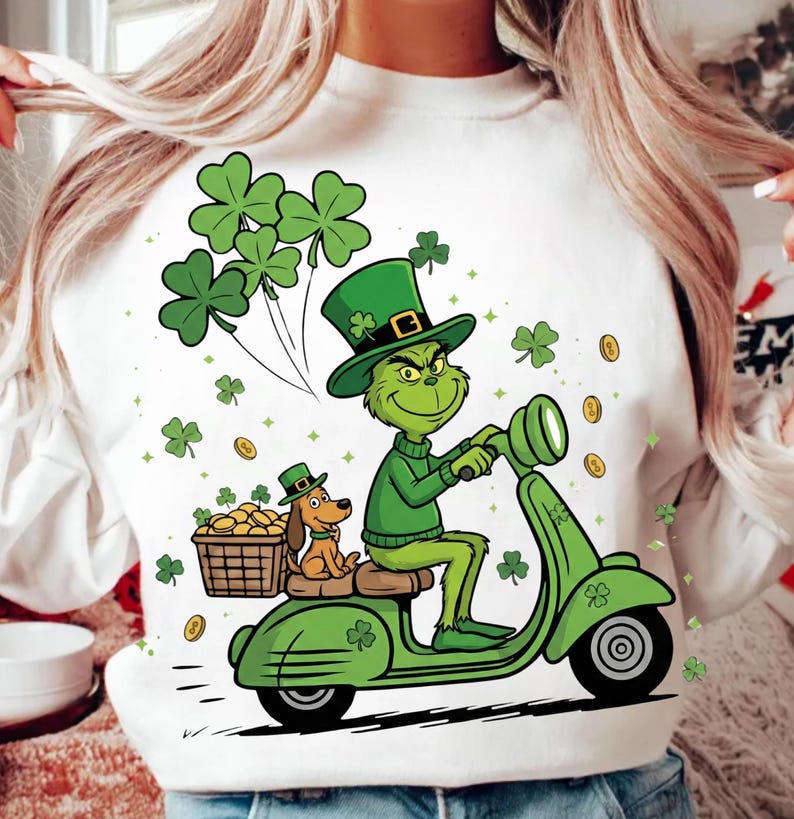 Grinch St Patricks Day Png, Shamrock Grinch Png, Funny Grinch Png ...