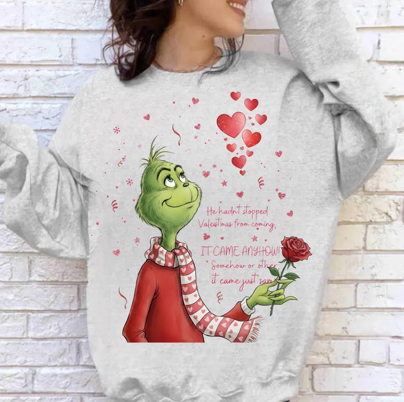 Grinch Valentine Png, Retro Valentine's Day Grinch Sublimation Design ...