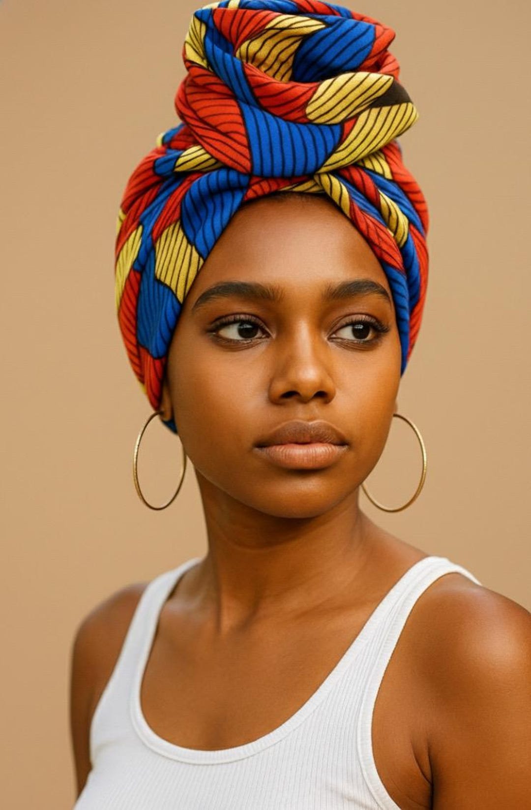 African Wax Headwrap | Ankara Turban Scarf | Boho Hair Wrap | Colorful ...