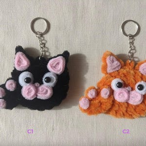 Fuzzy Wire Keychain - Etsy