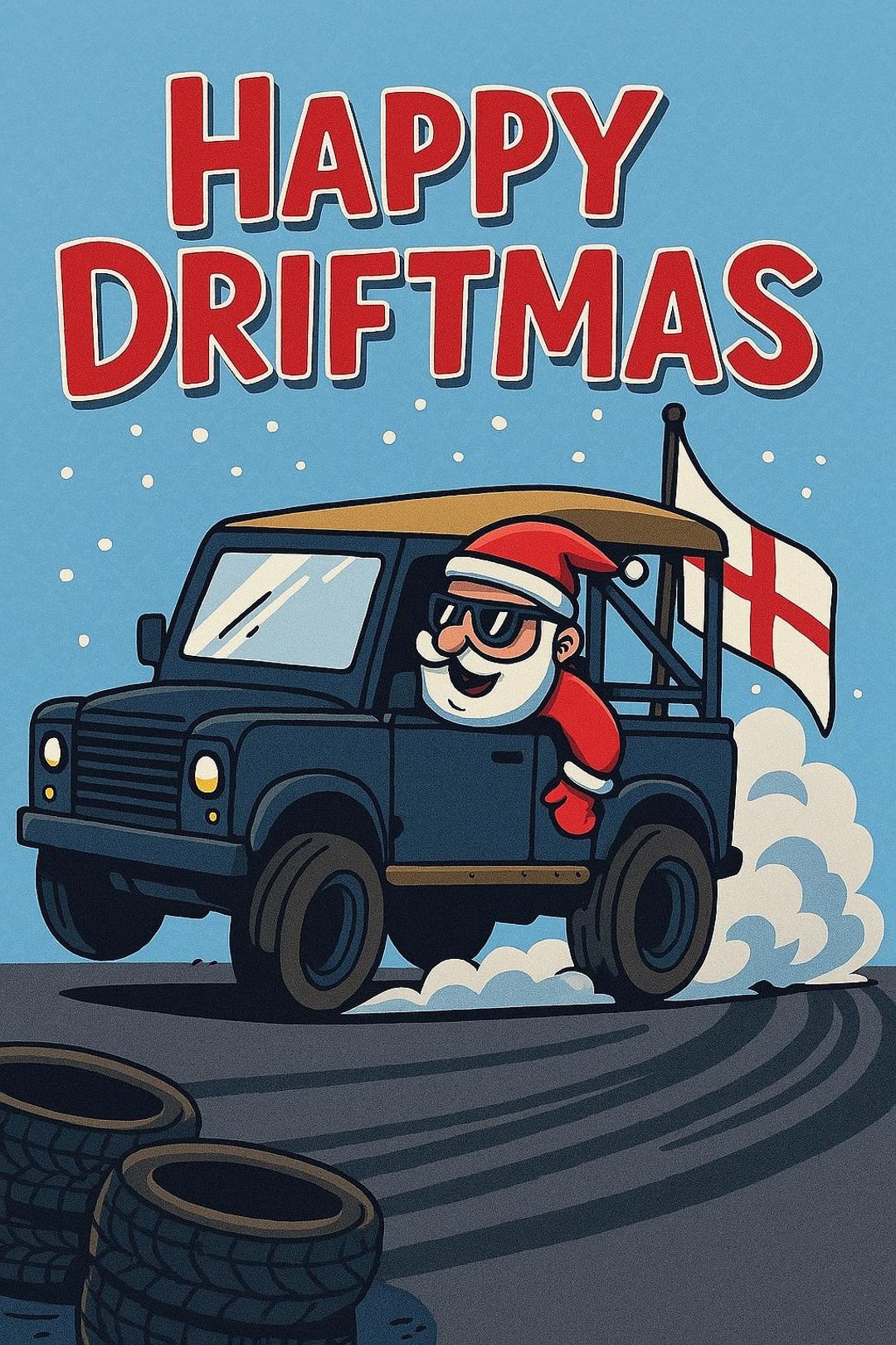 Happy Driftmas Christmas Card - Etsy