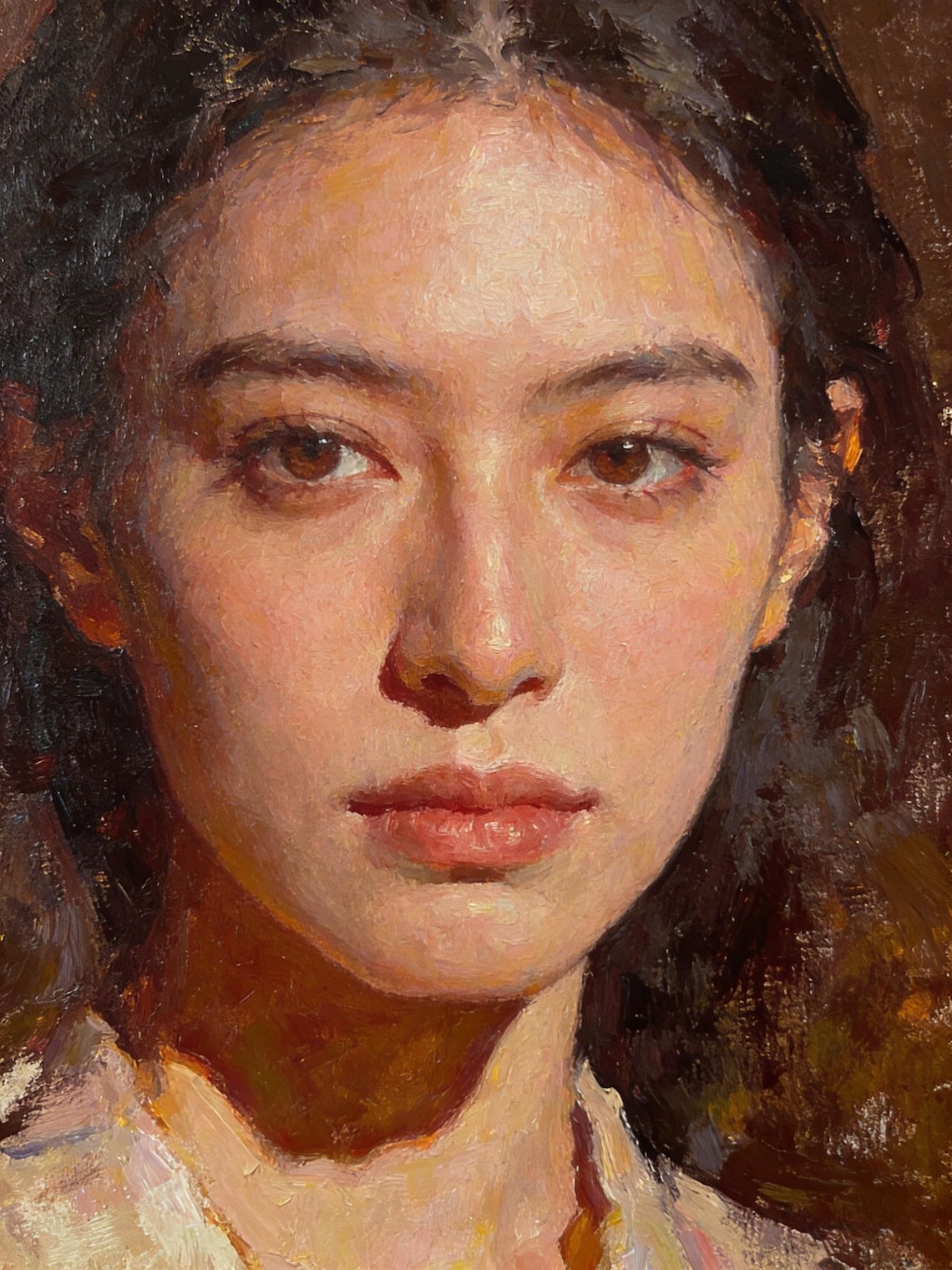 Custom Realistic Portrait Oil Painting - Impressionistic Figure Art for ...