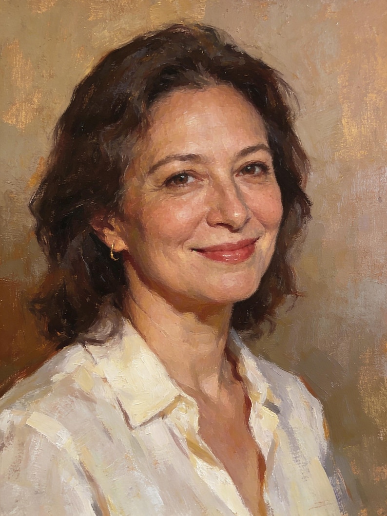 Warm Realistic Oil Portrait Commission - Custom Hand-painted Portrait ...
