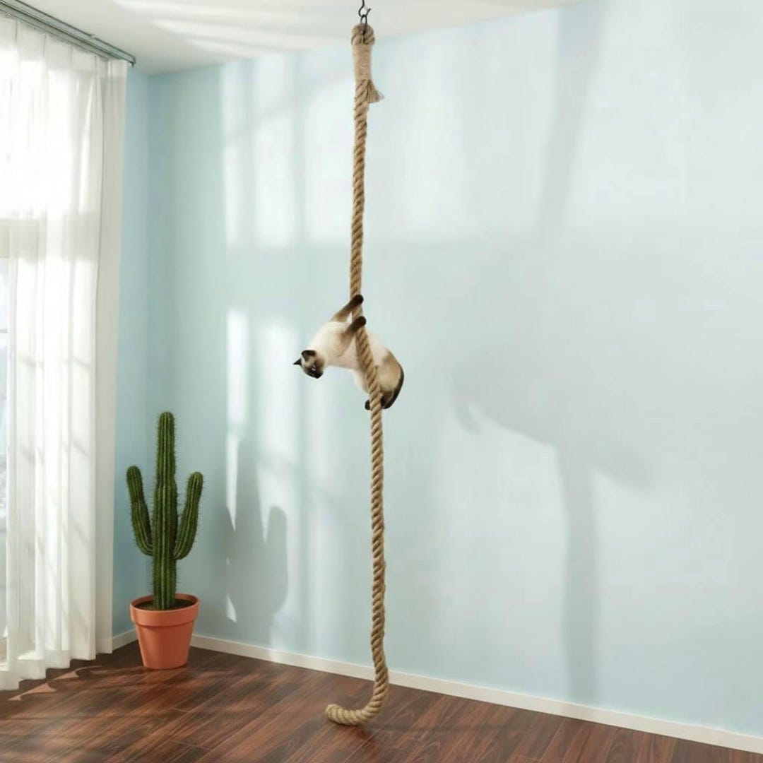Cat Climbing Rope Cat Sisal Rope Climbing for Indoor Cats Ceiling ...