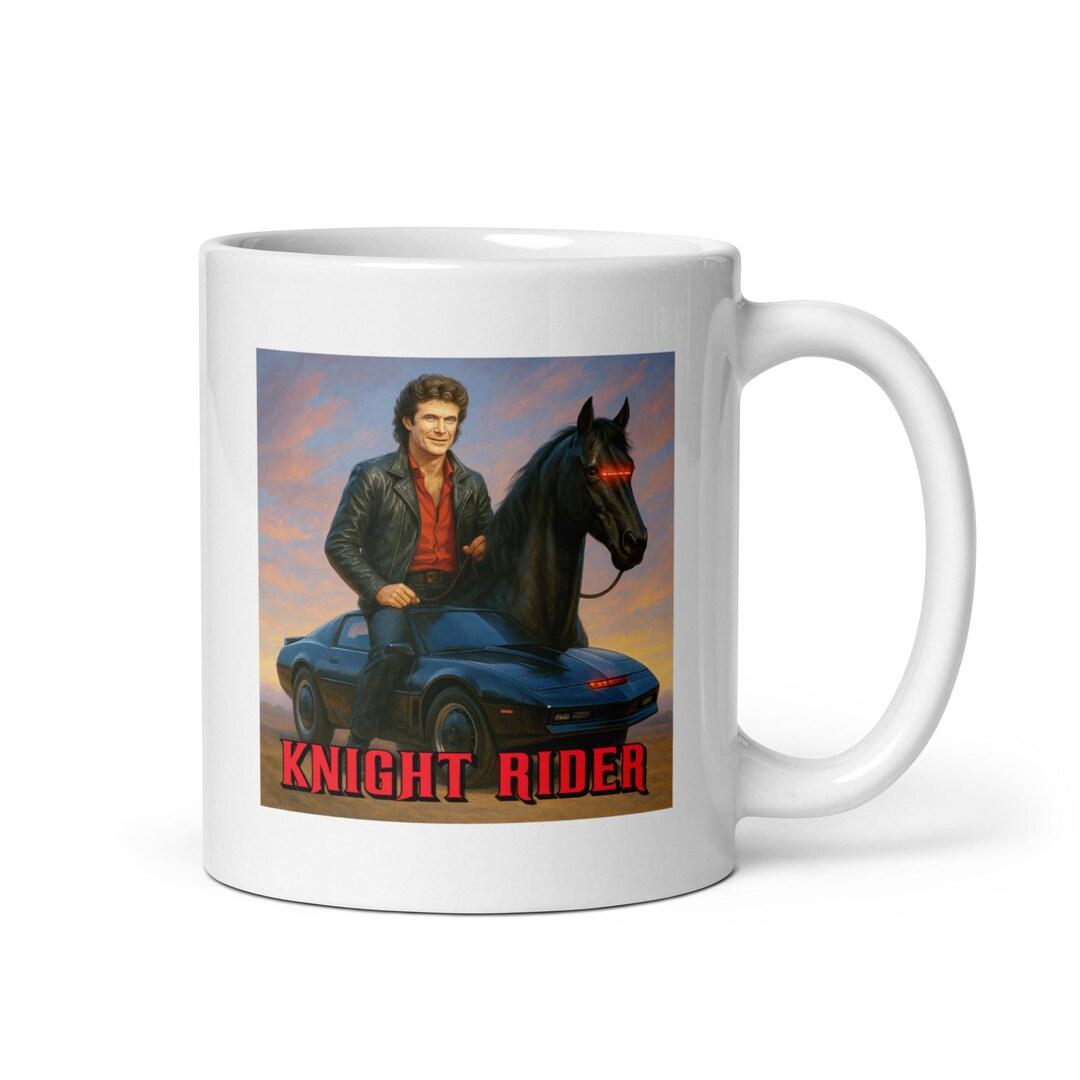 Knight Rider Mug: 80s Retro AI Horse Glitch Coffee Cup - Etsy UK