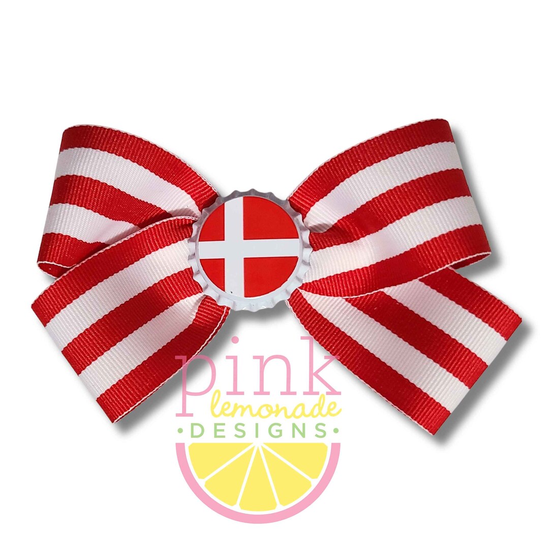 Denmark Flag Ribbon Patriotic Football Futbol Soccer Danes Danish Girls ...