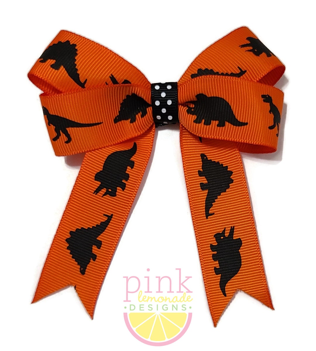 Dinosaur Brontosaurus Orange Girls Hair Bow Hair Clip Future ...