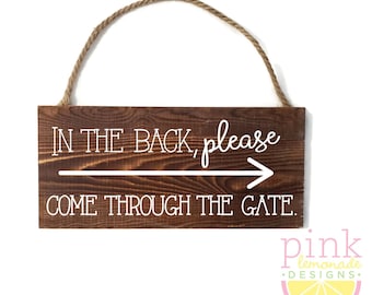 In the Pool, Please Come Around Back Rural Rustic Barn Wood Pine Plank ...