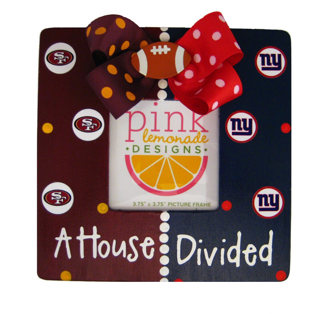 A House Divided Picture Frame Custom for ANY Football Teams - Etsy