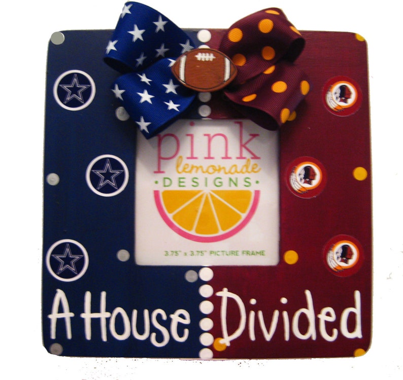 A House Divided Wood Handpainted Picture Frame Custom ANY Two - Etsy