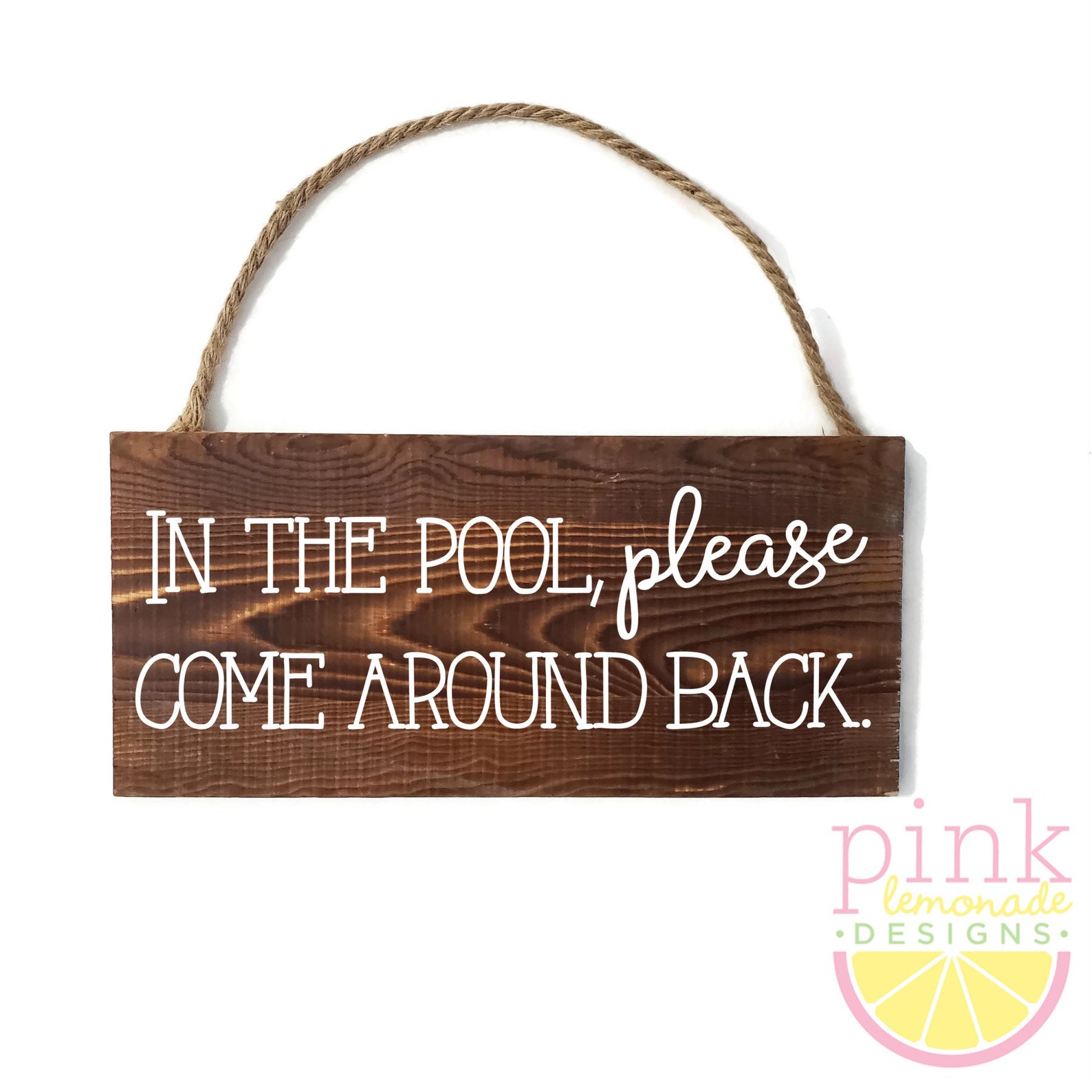 In the Pool Please Come Around Back Rural Rustic Barn Wood - Etsy