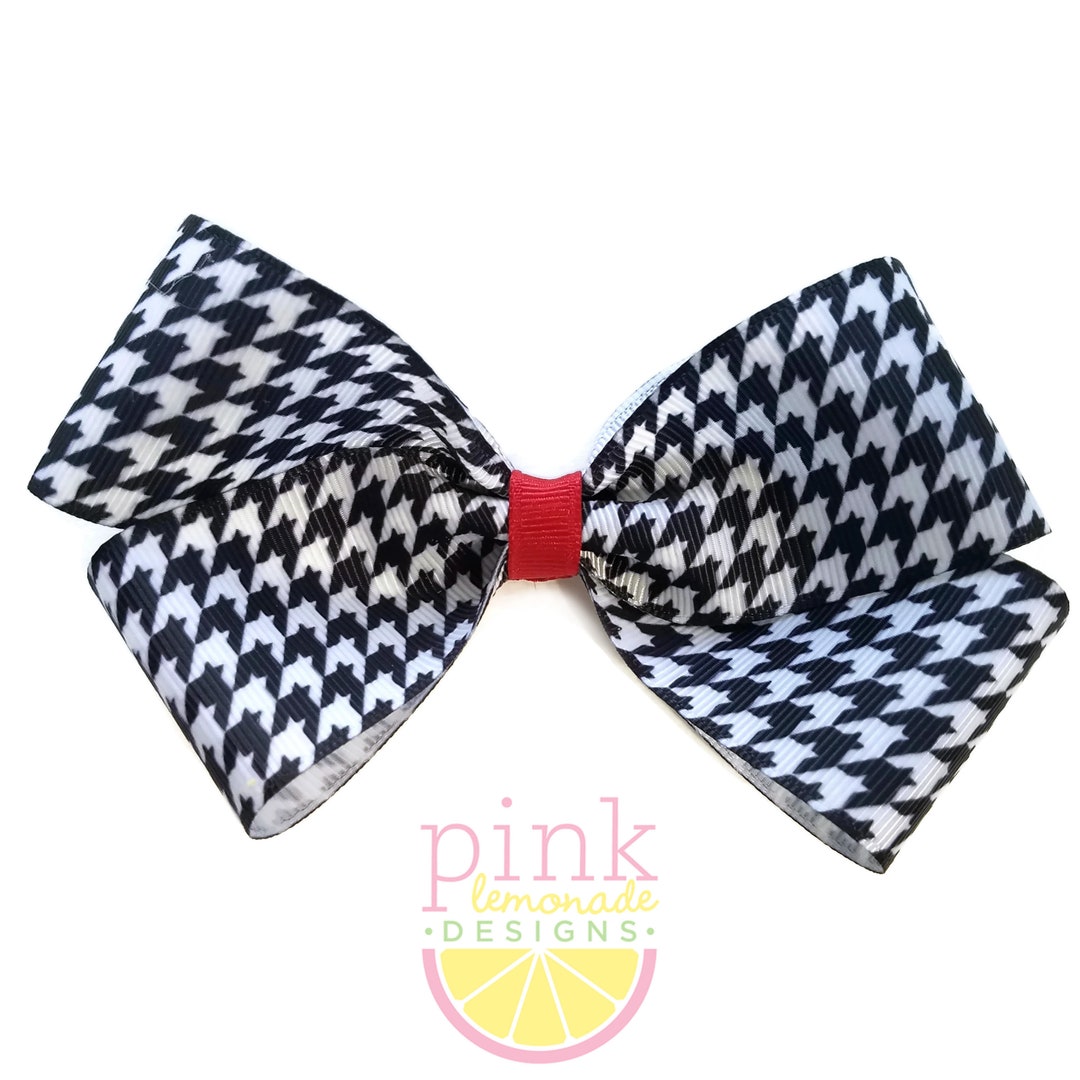 Large Alabama Houndstooth Hair Bow - Etsy
