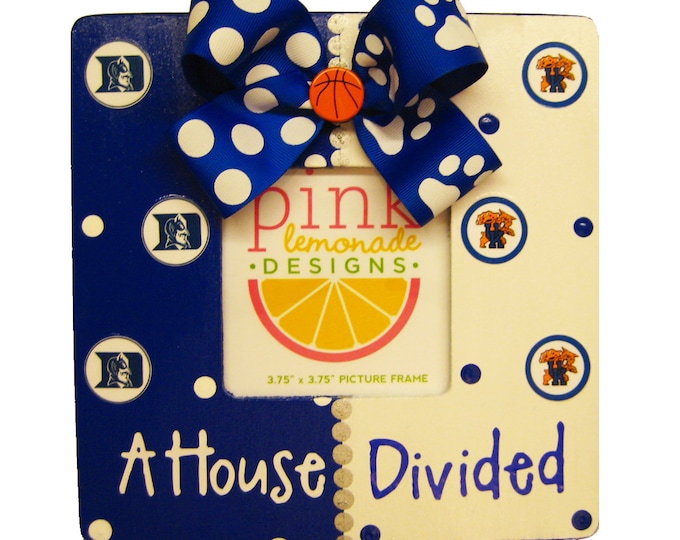 A House Divided Basketball Wood Handpainted Custom Picture Frame ANY ...