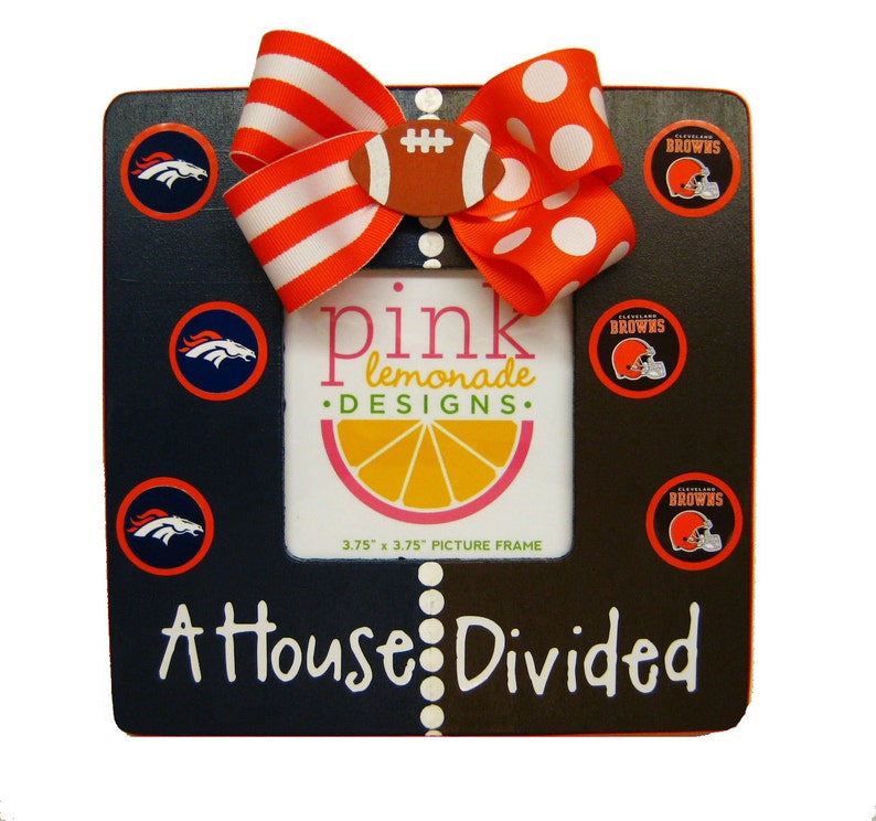 A House Divided Picture Frame Custom for ANY Football Teams - Etsy