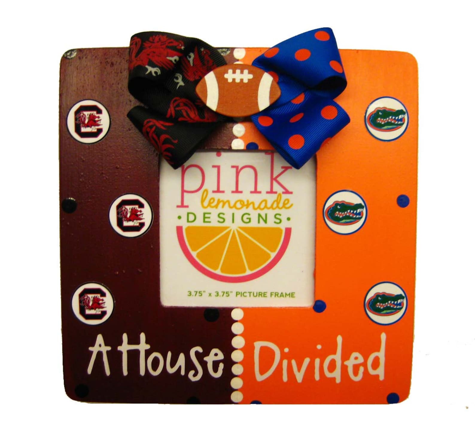 A House Divided Wood Hand Painted Custom Picture Frame ANY Two Teams - Etsy