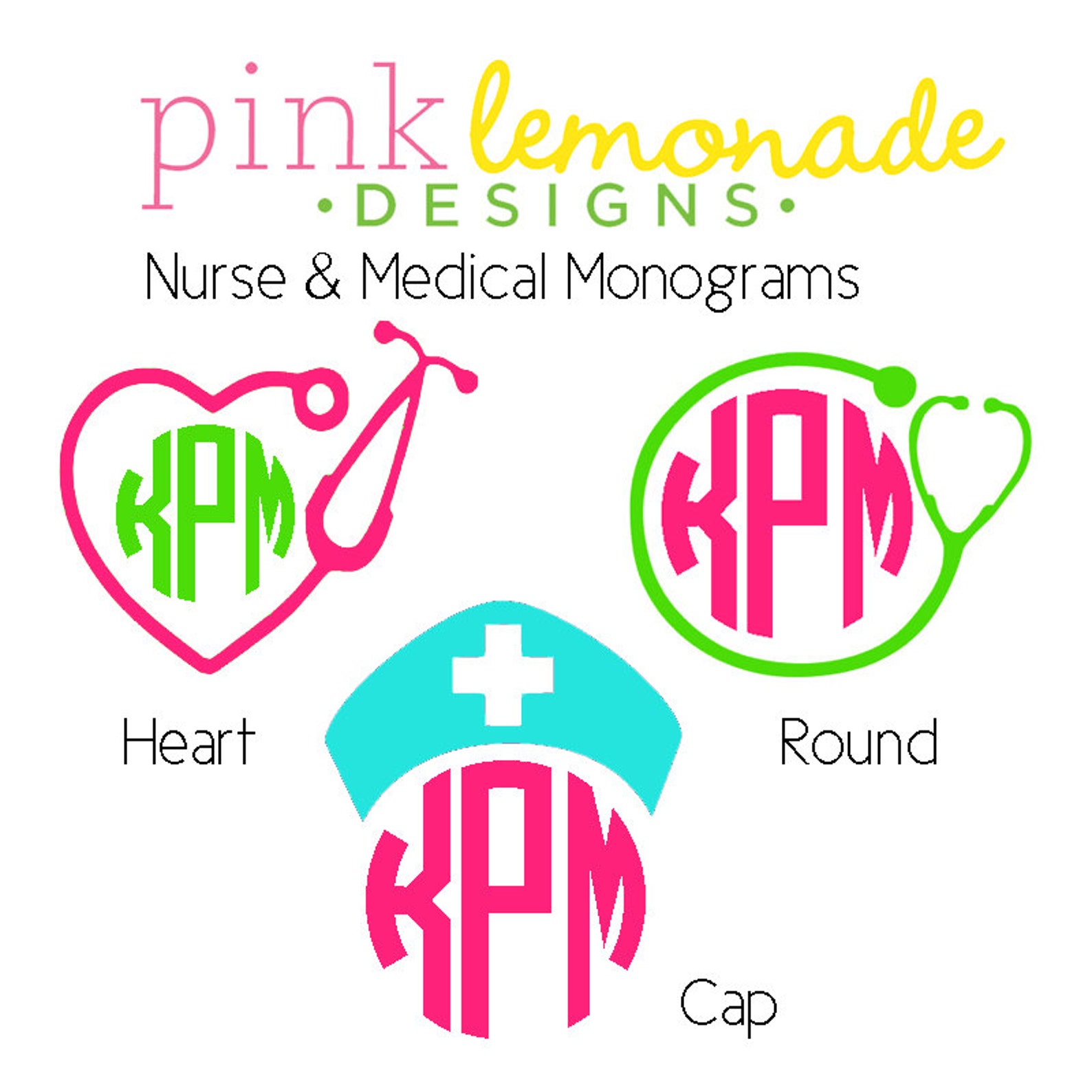 Nurse Monogram Decal Medical Monogram Vinyl Decal | Etsy