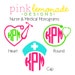 Nurse Monogram Decal, Medical Monogram Vinyl Decal Drink Tumbler ...