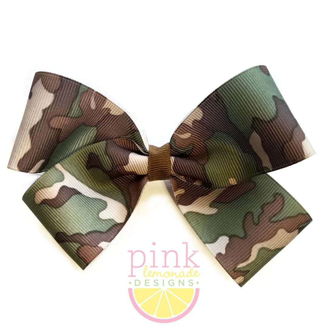 Camo Camouflage Hunting Season Hunter Girls Hair Bow Hair Clip Country ...