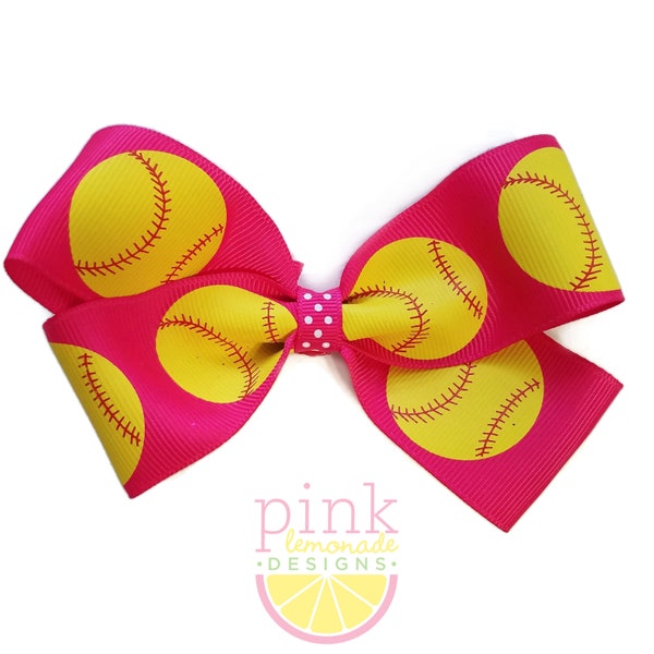 Softball Hair Bows - Etsy
