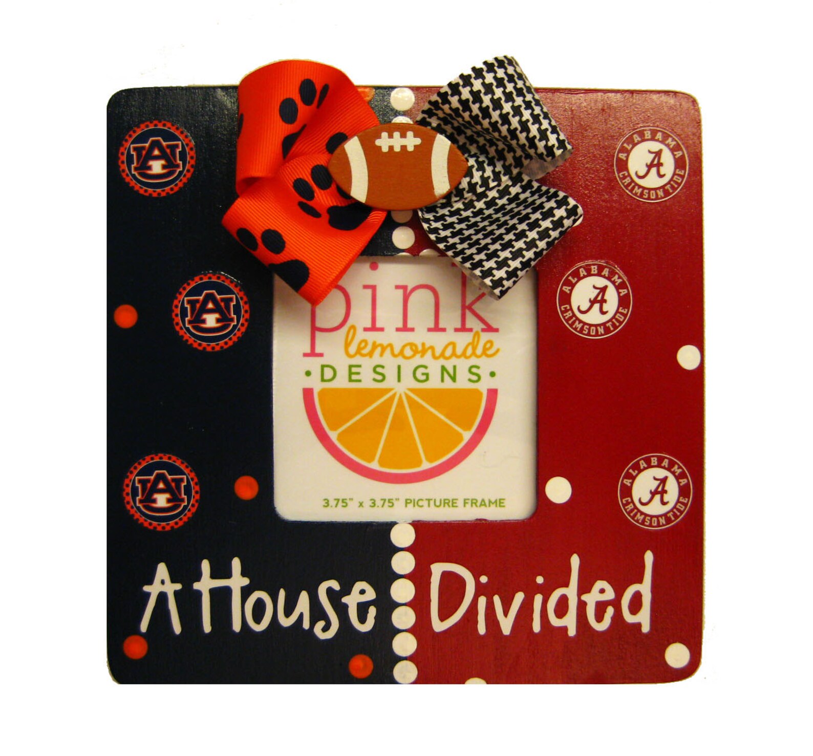 A House Divided Custom Wood Handpainted Picture Frame ANY 2 Teams - Etsy