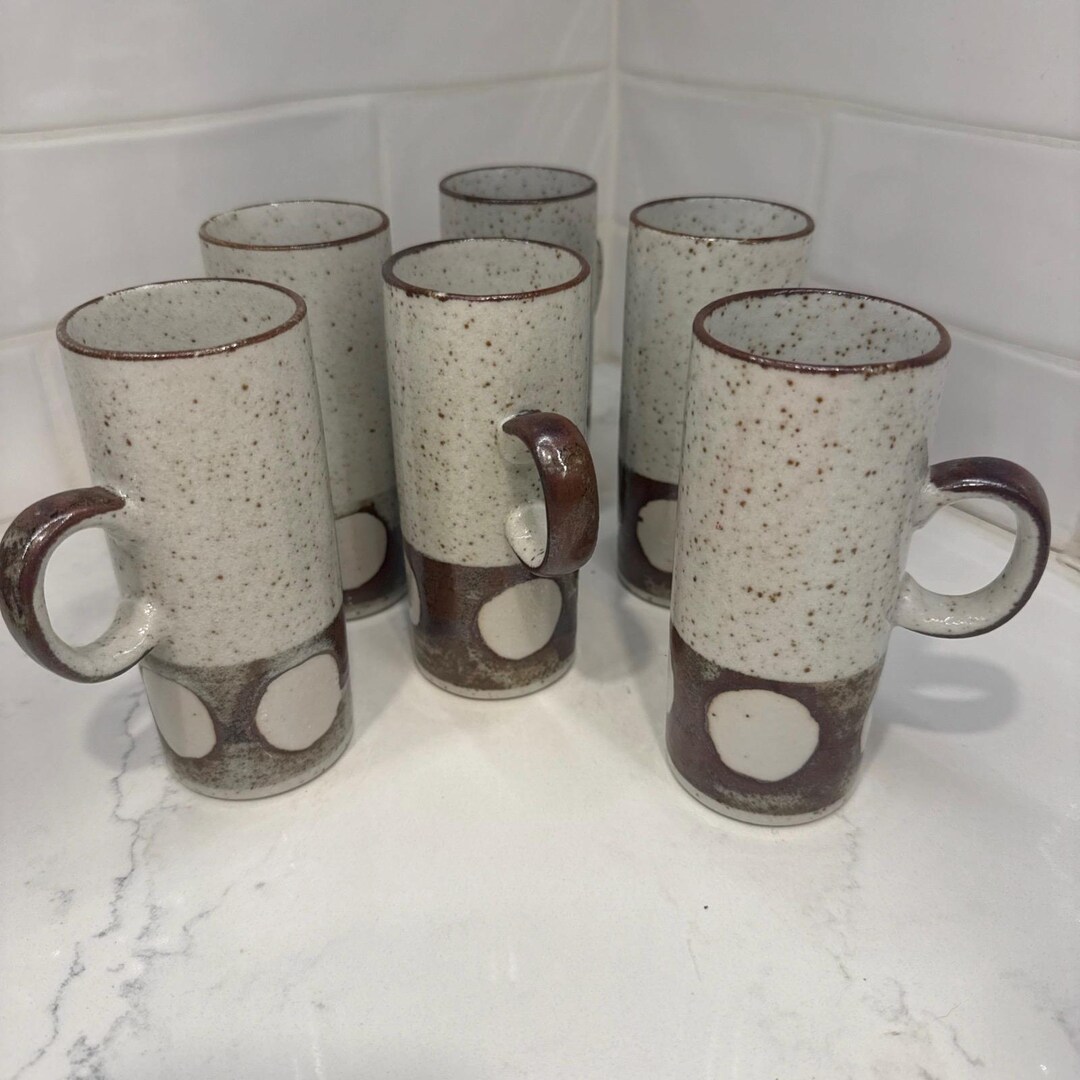 Vintage Otagiri Style Narrow Mug Set MCM Coffee Tea Stoneware Mid ...