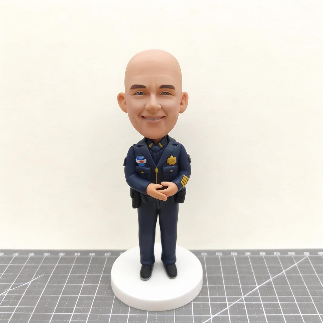 Custom Police Officer Bobblehead, Handmade Tribute Sculpture - Etsy