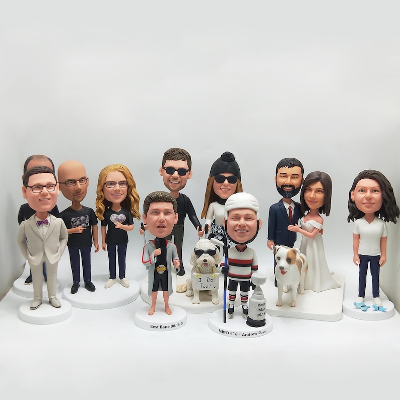Custom Trio Bobblehead Set, Personalized 3 Different Figurines ...