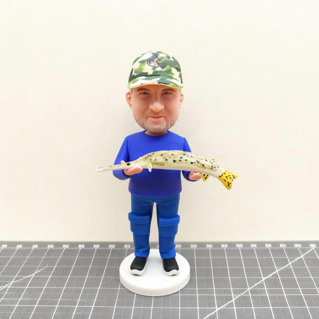 Custom Fisherman Bobblehead, Personalized Fishing Gift - Etsy