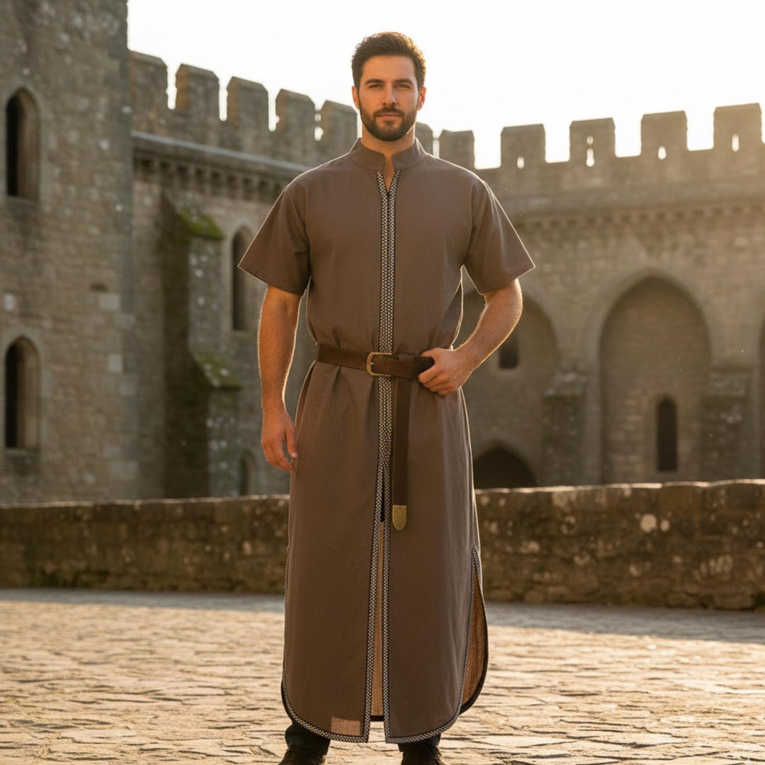 Medieval Knight Tunic for Men, Renaissance Viking Warrior Shirt, LARP ...