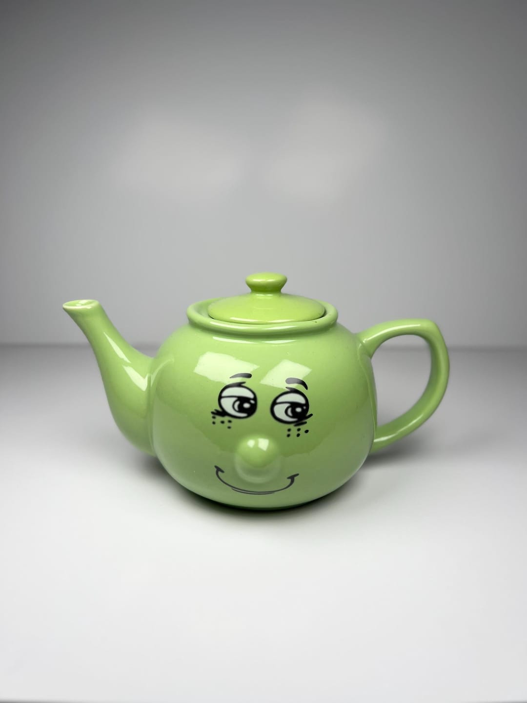 Vintage Trade Winds Green Funny Face Ceramic Pint Teapot, 3D Face ...