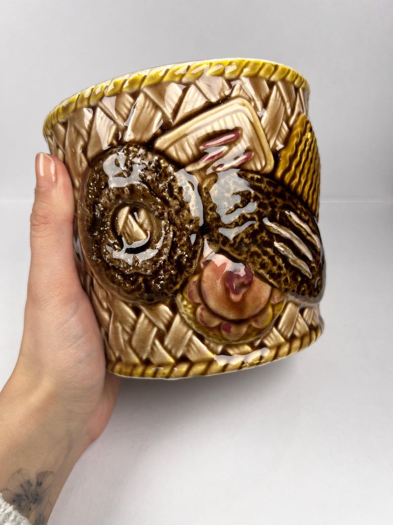 Vintage Cookie Jar With No Lid; It Can Be Used as a Planter, Made in ...