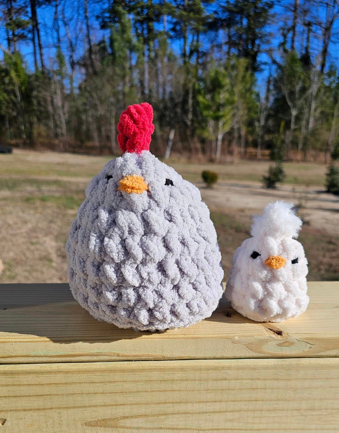 Soft Chunky Crochet Chickens, Baby Chick, Bulky Chenille Yarn - Etsy