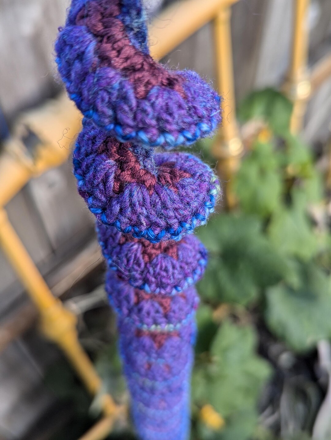 Handmade Crochet Bohemian Wind Spinner: Bell Chime, Purple, Whimsical ...