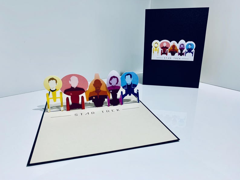 STAR TREK Pop up Card Happy Birthday 3D Pop up Greeting Card - for ...
