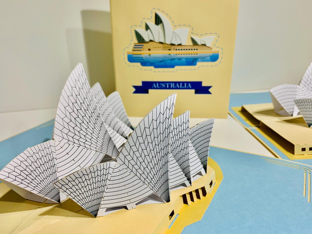 Stunning Sydney Opera House Australia Happy Birthday 3D Pop up Greeting ...