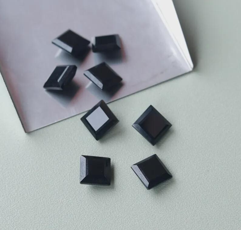 Buy AAA+ Black Onyx Square Cut: Square Loose Gemstone, Jewelry Making ...