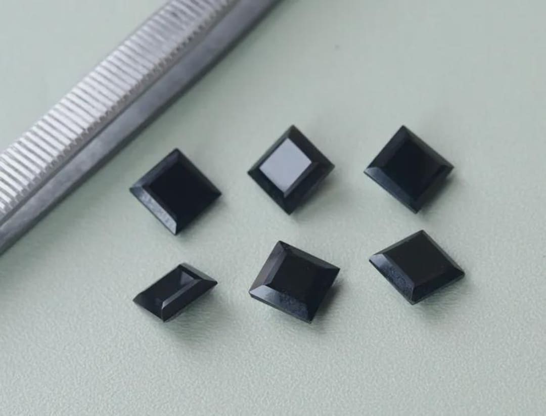 Buy AAA+ Black Onyx Square Cut: Square Loose Gemstone, Jewelry Making ...