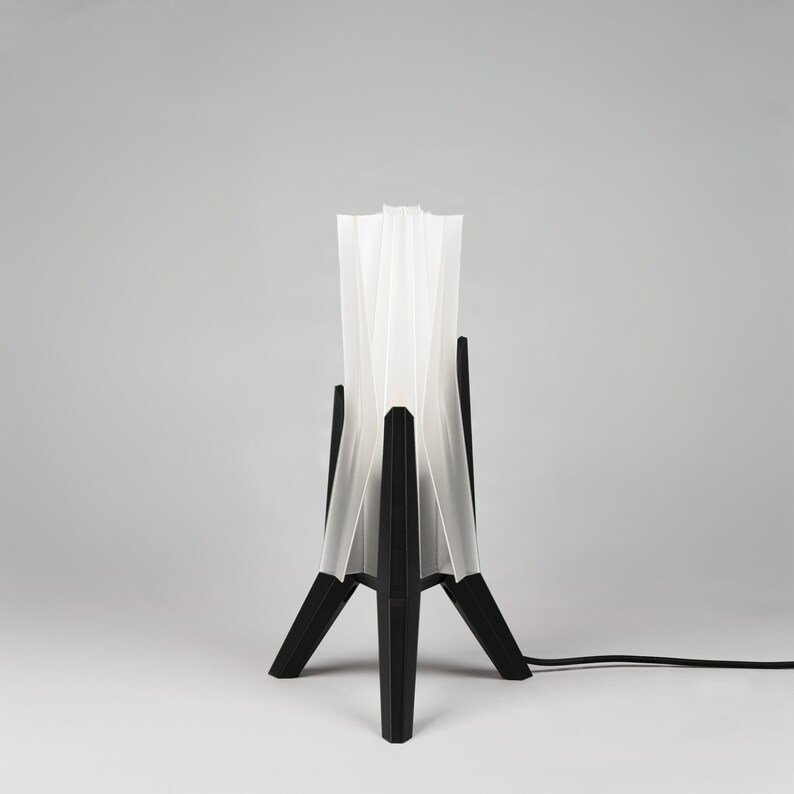 Modernist White Polymer Wired Table Lamp - Syntrix Lamp - Etsy