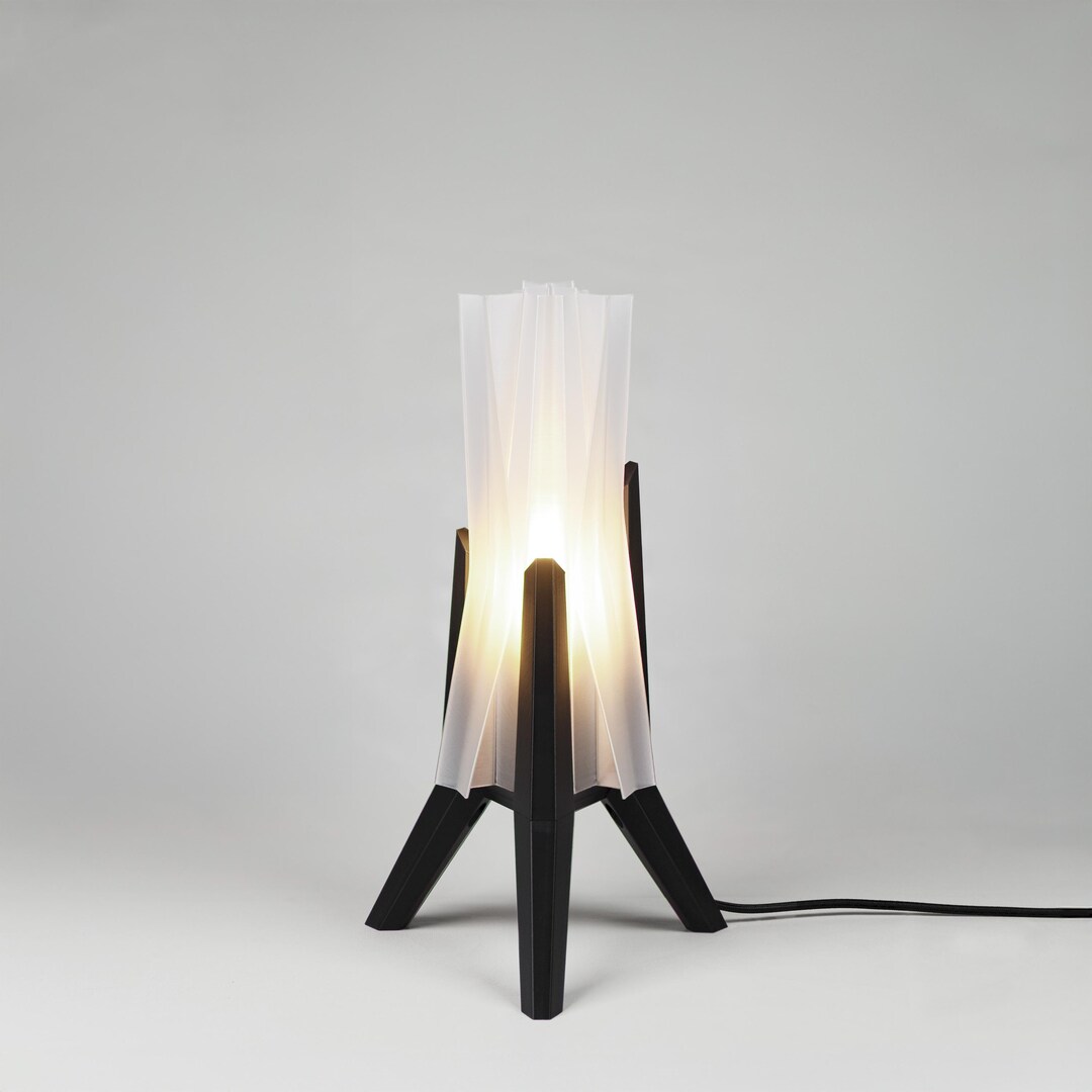 Modernist White Polymer Wired Table Lamp - Syntrix Lamp - Etsy