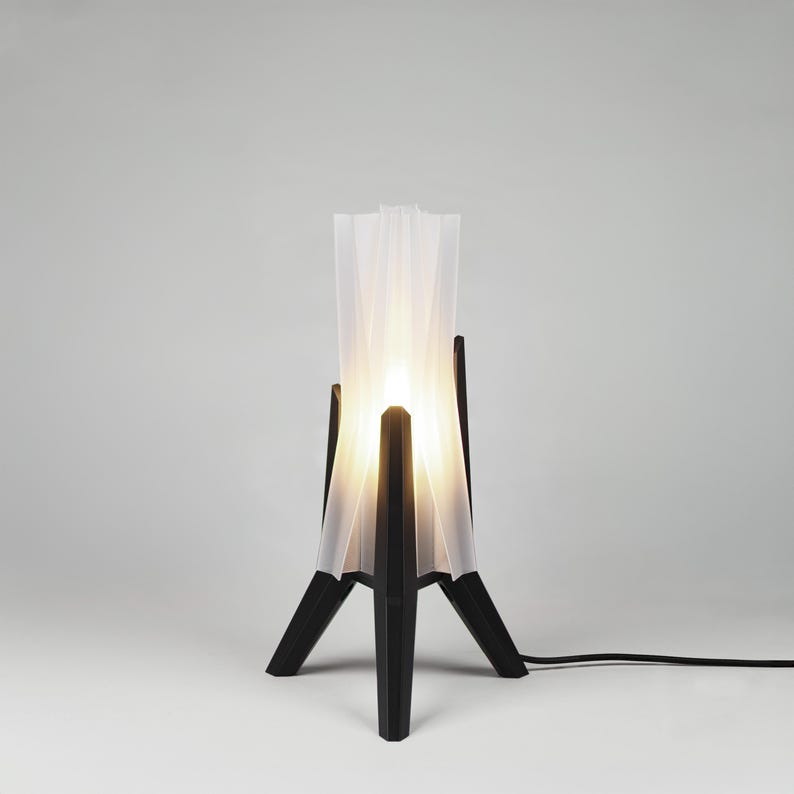 Modernist White Polymer Wired Table Lamp - Syntrix Lamp - Etsy