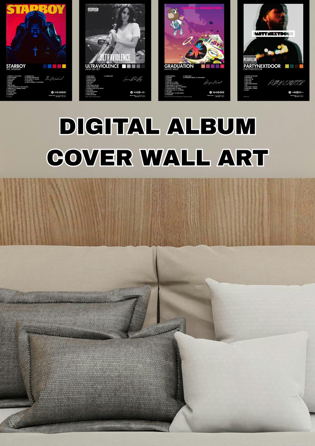 Digital Wall Art- the Weeknd - Trilogy . Music Album Cover Printable ...
