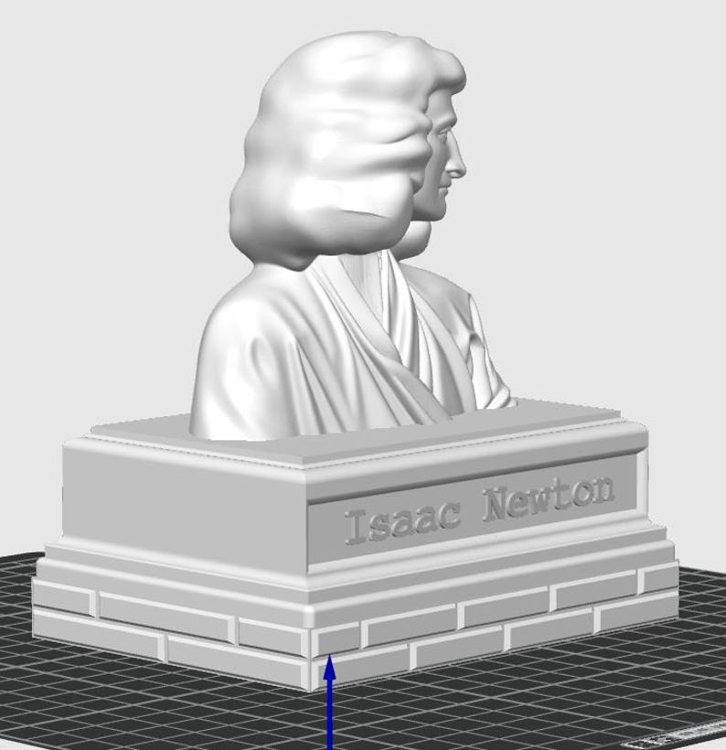Isaac Newton Sculpture 3D Design STL File - Etsy