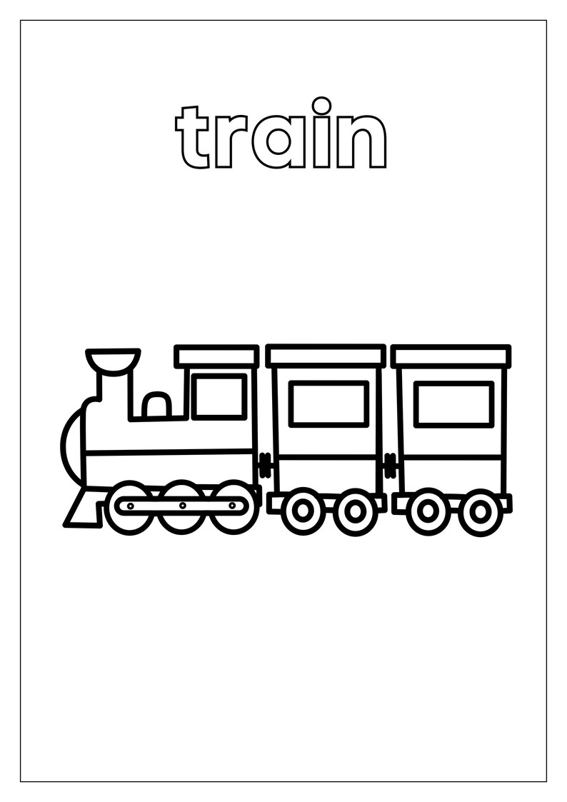Vehicle Coloring Pages for Kids | Printable Transportation Coloring ...