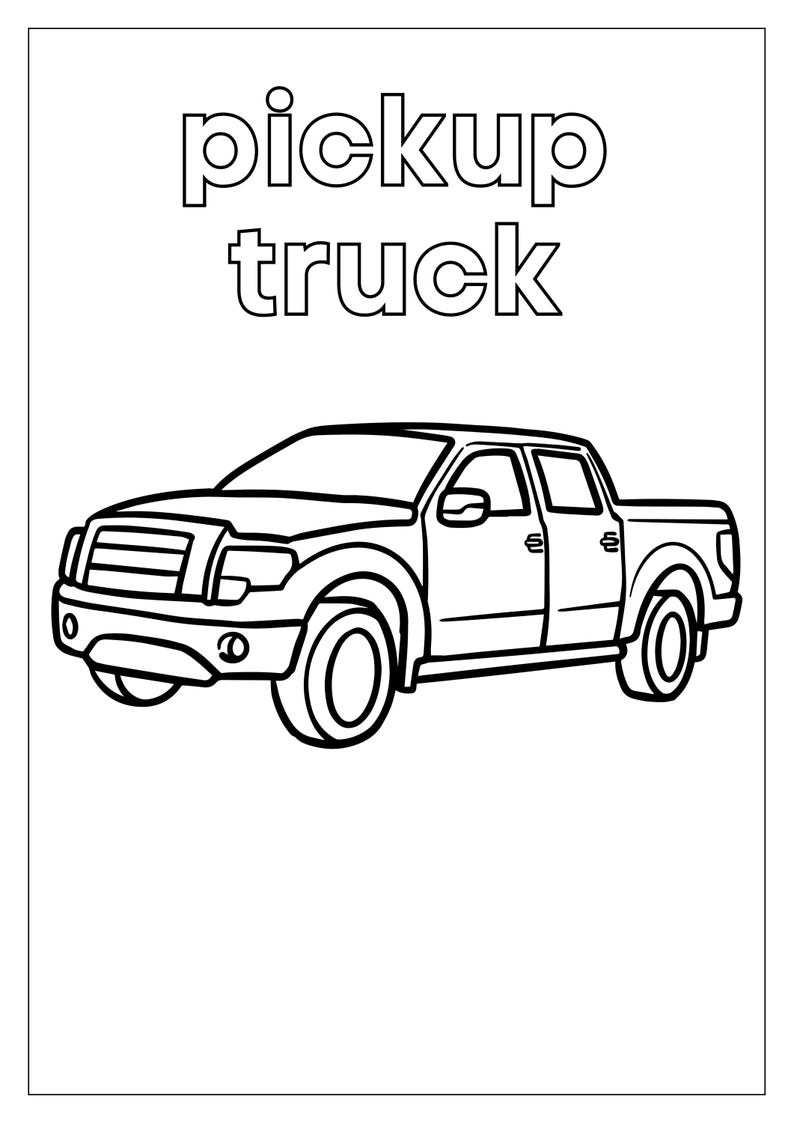 Vehicle Coloring Pages for Kids | Printable Transportation Coloring ...